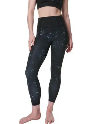 Sweaty Betty Supersoft Pocket 7/8 Leggings - Blue Tundra Tiger Print