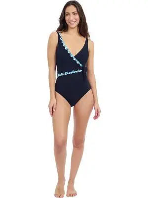GOTTEX Bachata Tricolore V-neck One-piece - Black