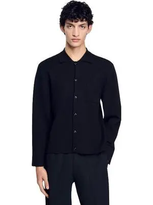 Sandro Button-down Cardigan - Black