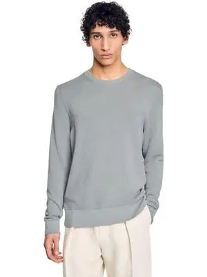 Sandro Textured Knit Sweater Lime