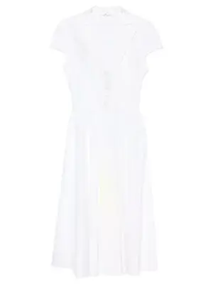 Ermanno Scervino Poplin Midi Shirt Dress - White