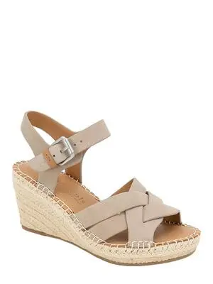KENNETH COLE Caspian Wedge Sandals - Mushroom Nubuck