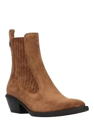 Pinko Tex Cowboy Ankle Boots - Laminated Gold