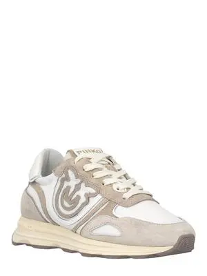 Pinko Zoe Lace Up Sneakers Sand