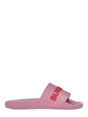 Burberry Embossed Logo Slides - Pink/red