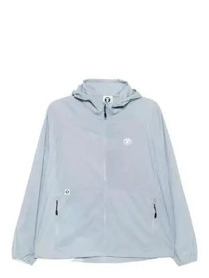 AAPE BY *A BATHING APE® Moonface Logo Windbreaker Jacket - Grey