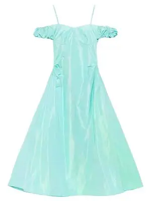 SAIID KOBEISY Midi Taffeta Dress - Green