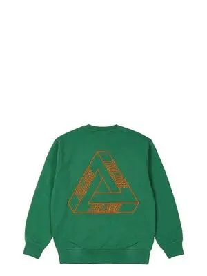 PALACE Palace Outliner MIT Crewneck Green