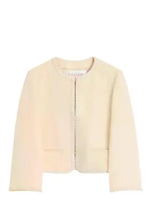 Valentino Garavani Braided-trim Jacket - Neutrals