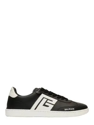 BALMAIN Balmain Swan Calfskin Low-Top Sneakers