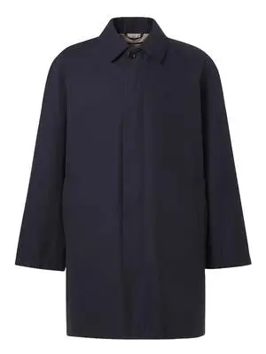 Dunhill Cotton Twill Car Coat - Blue