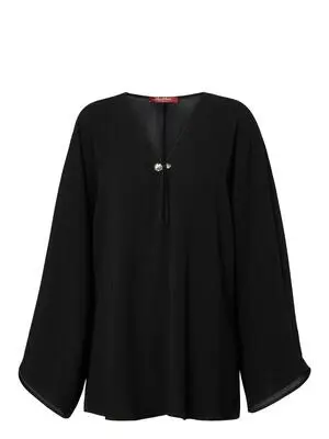 Max Mara Umile Cady Blouse Black