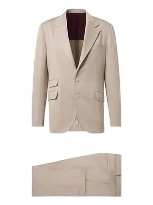 Brunello Cucinelli Cotton And Cashmere Suit - Beige