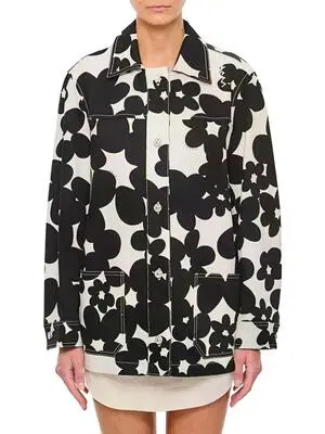 Marni Floral-print Jacket - Black