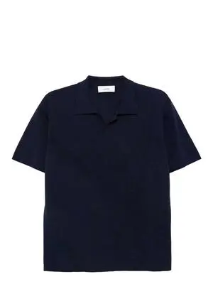 LARDINI Knitted Polo Shirt - Blue