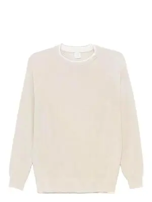 Eleventy Crew Neck Jumper - Neutrals