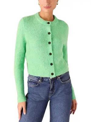 Whistles Cropped Cardigan Sweater - Green