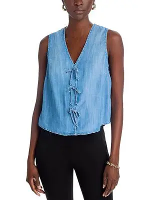 Bella Dahl Sleeveless Bow-detailed Top - Oceanside