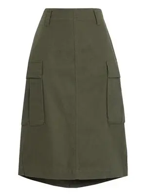 VINCE Vince. Cotton-Blend Twill Skirt