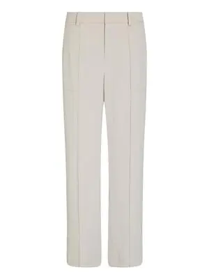 Vince Crepe Straight-leg Pants - Beige
