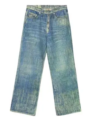 Camper Distressed Straight-leg Jeans - Blue