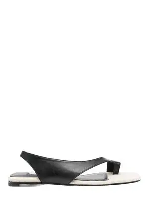 TOTEME Leather Sandals - Black