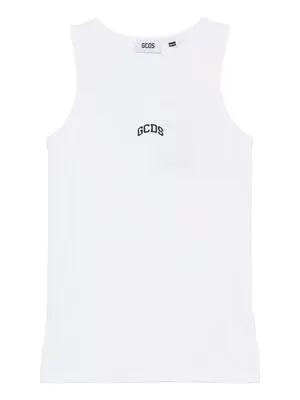 Gcds Logo-embroidered Tank Top - White