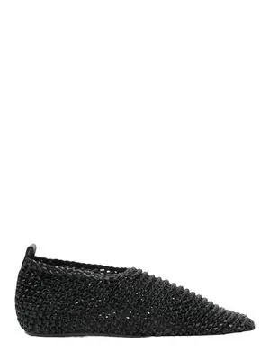 TOTEME Woven Ballerina Flats - Black