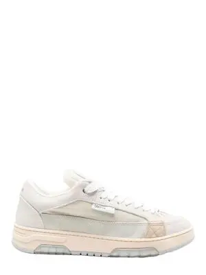 SANTHA Panelled Low Top Sneakers - Neutrals