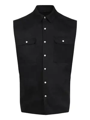 Rick Owens Jumbo Sleeveless Overshirt - Black