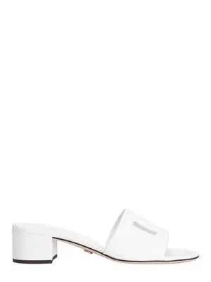 Dolce & Gabbana Calfskin Mules White