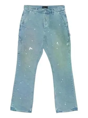 PURPLE BRAND Paint-splatter Trousers - Blue