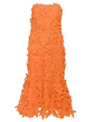 Simkhai Fleurella Midi Dress - Orange