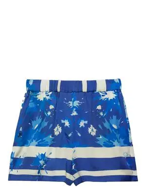 MSGM Printed Thigh-length Shorts - Blue