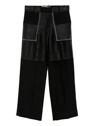 FENG CHEN WANG Patchwork Trousers - Black