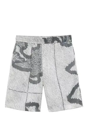 FENG CHEN WANG Graphic-print Shorts - Grey