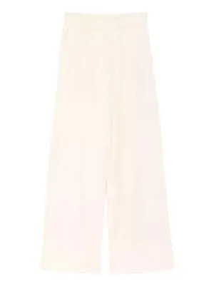 Moncler Cotton Wide-leg Track Pants - Neutrals