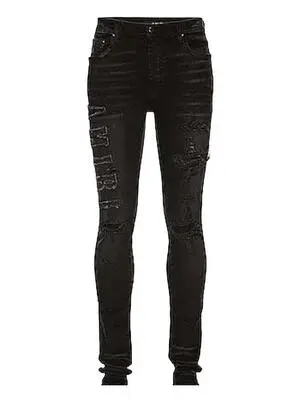 Amiri Logo Appliqué Denim Jeans - Black