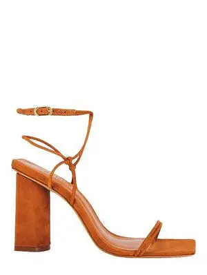 Schutz Strappy Block Heel Sandal - Brown