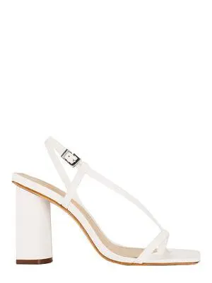 Schutz Heloise Block Heel Slingback Sandals - White