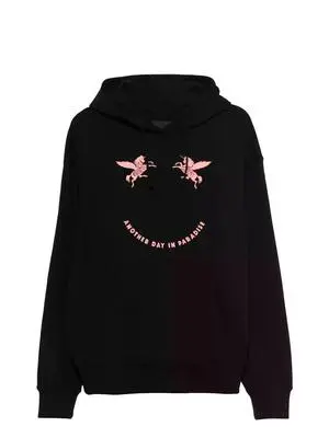 Givenchy Unicorns-embroidered Fleece Hoodie - Black
