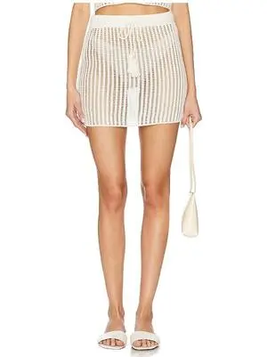 L*Space Sander Crochet Knit Skirt - Cream