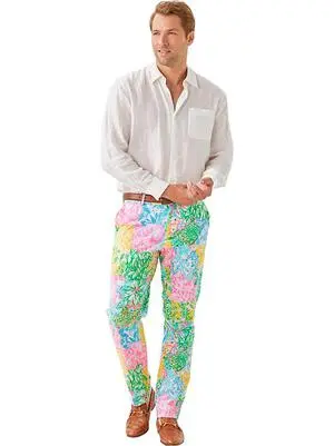 Lilly Pulitzer® Mizner Stretch Pant Multi Bright Delight Patch