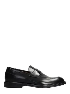 GREEN GEORGE Leather Loafers - Black