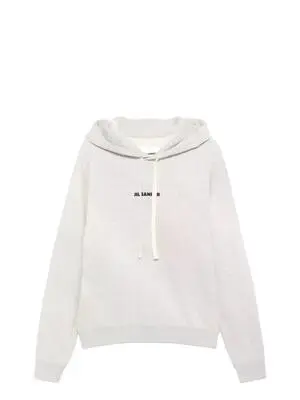 JIL SANDER Logo-print Hoodie - Grey