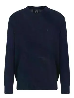 Armani Exchange Logo-embroidered Pullover - Blue