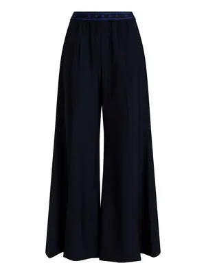 Marni Wool Wide-leg Pants - Navy