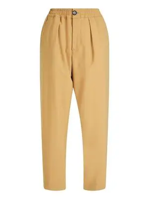 Marni Cropped Tapered Pants - Sand