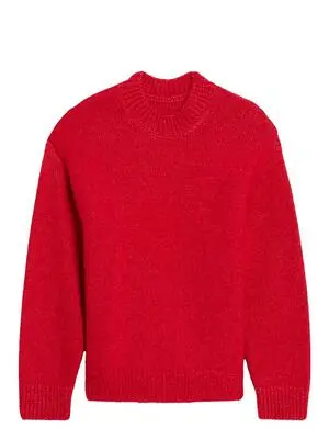 Jacquemus JACQUEMUS Intarsia Alpaca-Blend Sweater Red