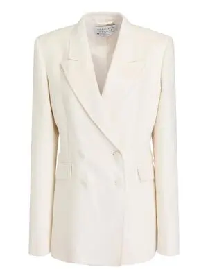 Gabriela Hearst Double-breasted Brushed Silk Blazer - Ivory